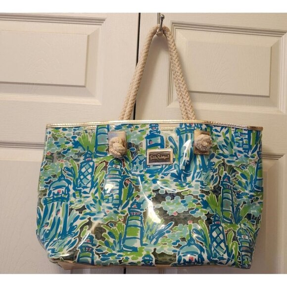 Lilly Pulitzer | Bags | Women Lilly Pulitzer High Beams Lighthouse Pvc ...